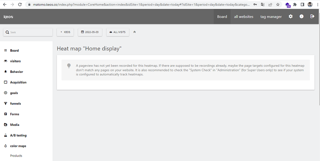 Error: Head Map - Premium Features - Matomo forums