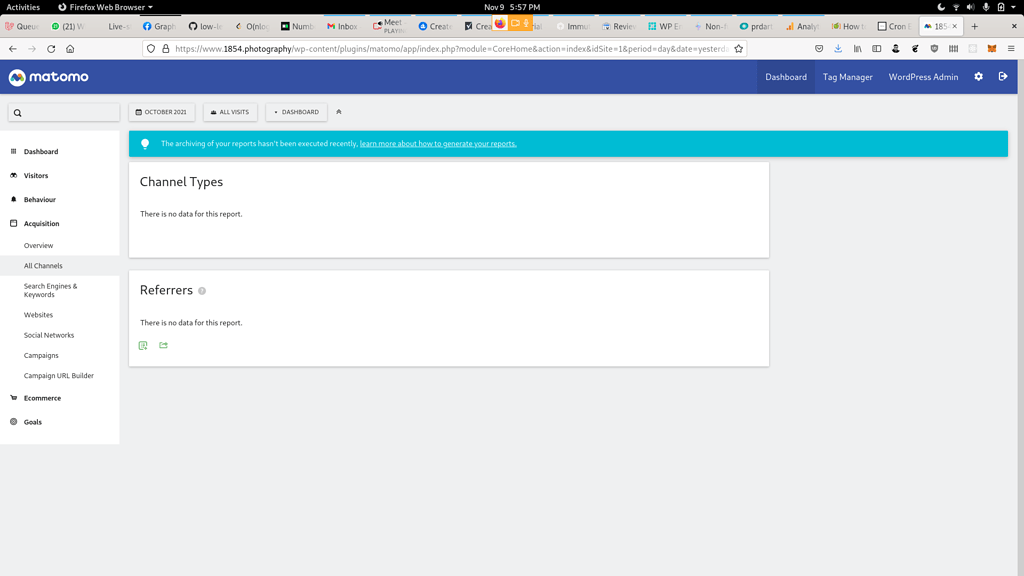 Matomo report shows no data - WordPress Plugin - Matomo forums