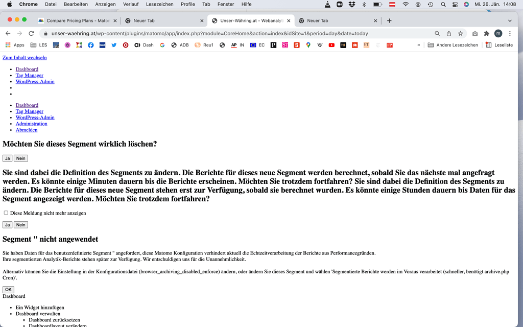 Reports and Dashboard won´t open in Chrome - WordPress Plugin - Matomo forums