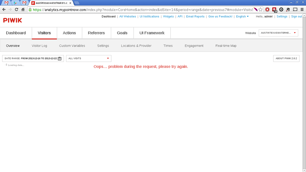 Most widgets and pages not loading after upgrade - Support & Bugs - Matomo forums