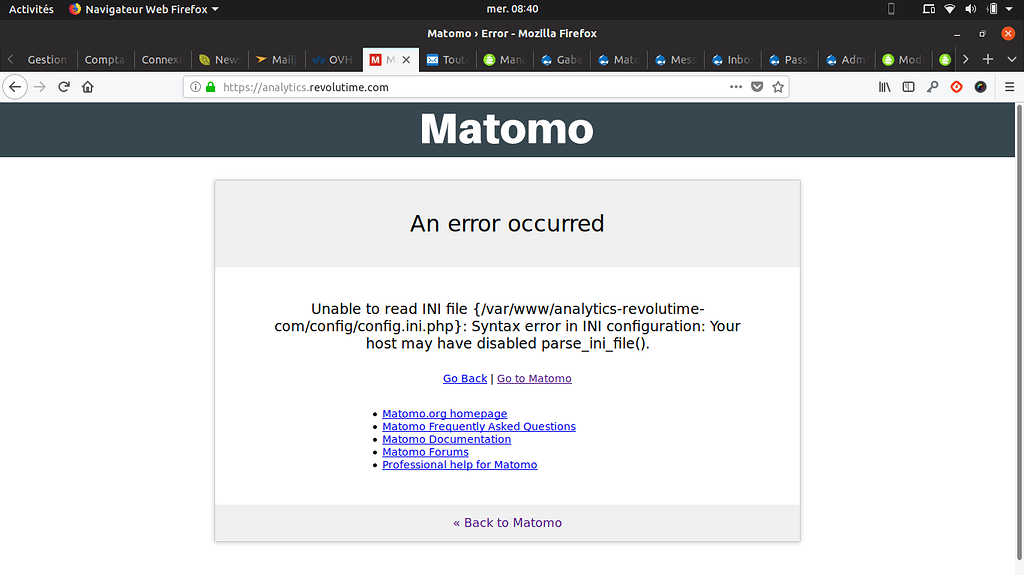 I lost access to Matomo - Support & Bugs - Matomo forums