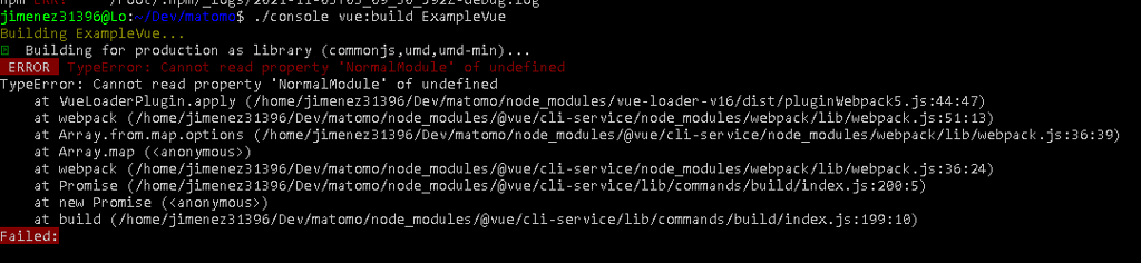 Cannot read property module 'NormalModule' - Support & Bugs - Matomo forums