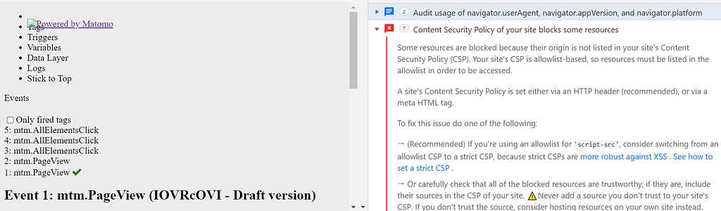 Preview mode not working/displaying properly - Support & Bugs - Matomo forums