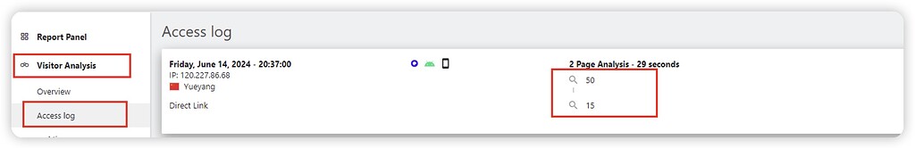 Visitor analsis - access log Display Arabic numerals - General questions - Matomo forums